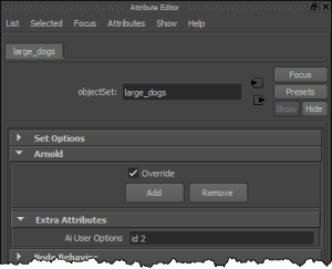 [MtoA] Using set overrides to assign Arnold IDs to groups of mesh shapes | Arnold Support Corner